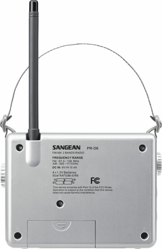 Sangean PR-D6 Portable Analog AM/FM Radio Receiver